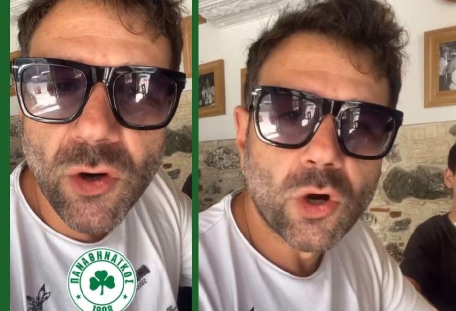 Ο Τάσος Ιορδανίδης πανηγυρίζει για τον ΠΑΟ στα γυρίσματα της Γης της ...