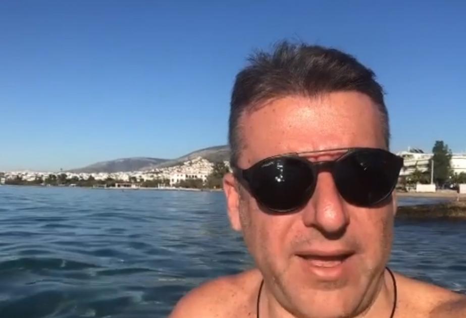 Ο Γιώργος Λιάγκας πήγε για μπάνιο στη θάλασσα με το γιο του [εικόνα ...